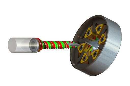 Thread whirling of 3-start bone screws to the collar | Schwanog LLC